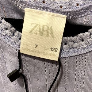Zara | Shirts & Tops | Nwt Zara Girls Purple Lace Camisole Tank Top Kid ...